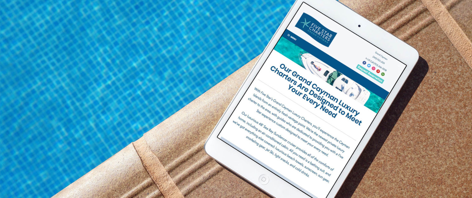 Five Star Charters Luxury Website Design Portfolio Pomerantz